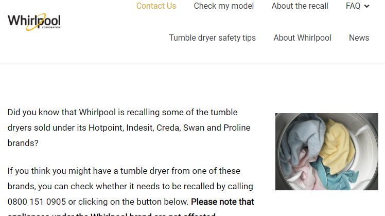 You Spin Me Round: Whirlpool Product Recall: Prater Raines