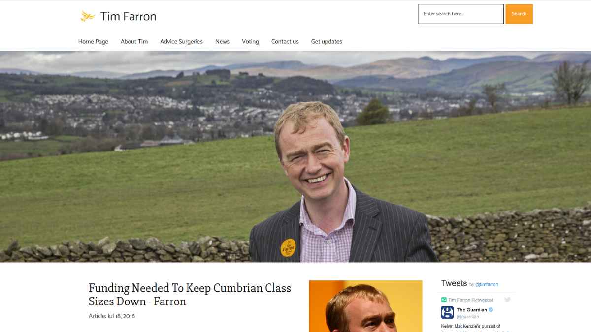 A New Look for Tim Farron MP: Prater Raines